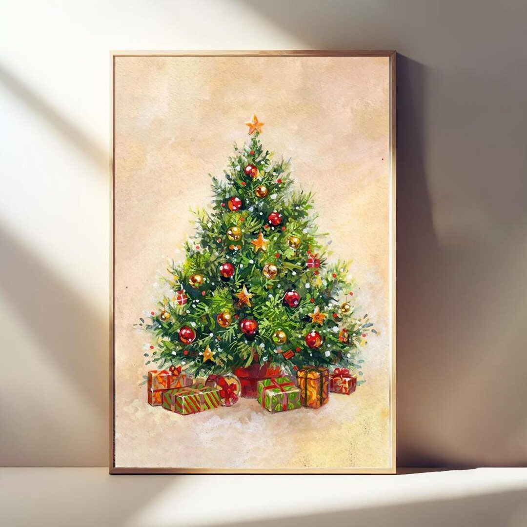 Christmas Tree Poster, Christmas Decor Printable Wall Art, Christmas ...
