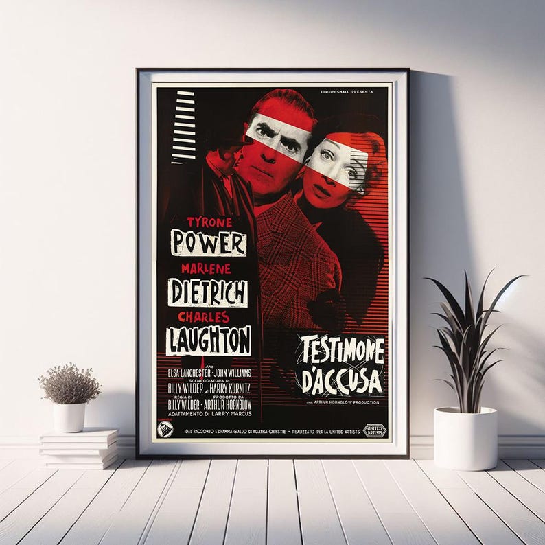 Witness for the Prosecution Movie Poster, Classic Film, Room Decor ...