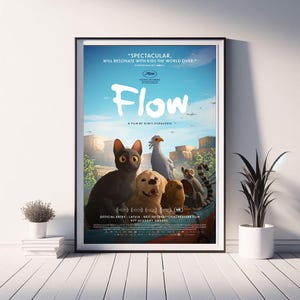 Flow Movie Poster, Classic Film, Room Decor Canvas Posters, Wall Art ...
