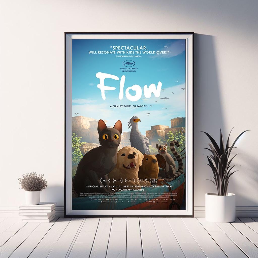 Flow Movie Poster, Classic Film, Room Decor Canvas Posters, Wall Art ...