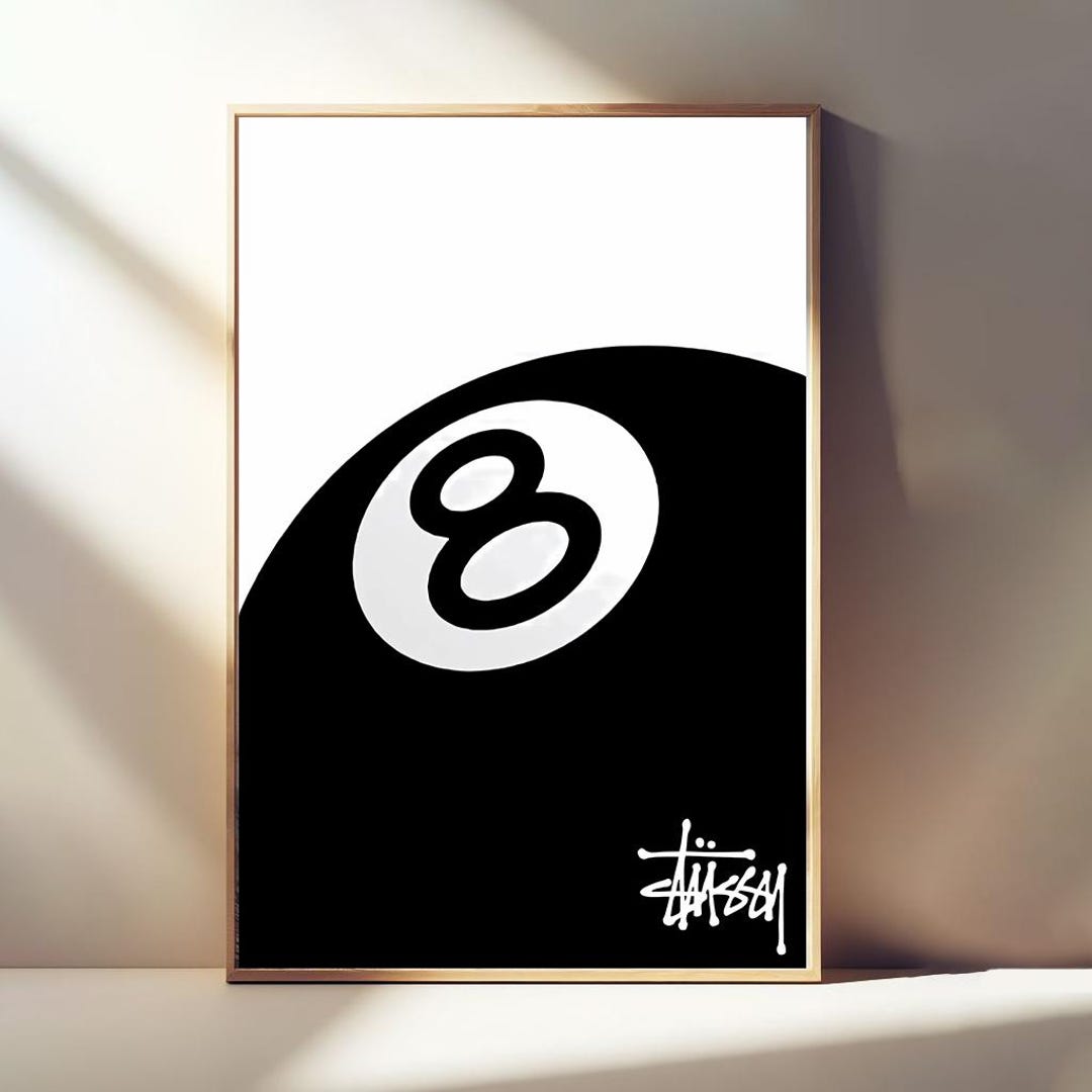 Digital Download 8 Ball Poster, Streetwear Wall Art, Retro Urban Decor ...