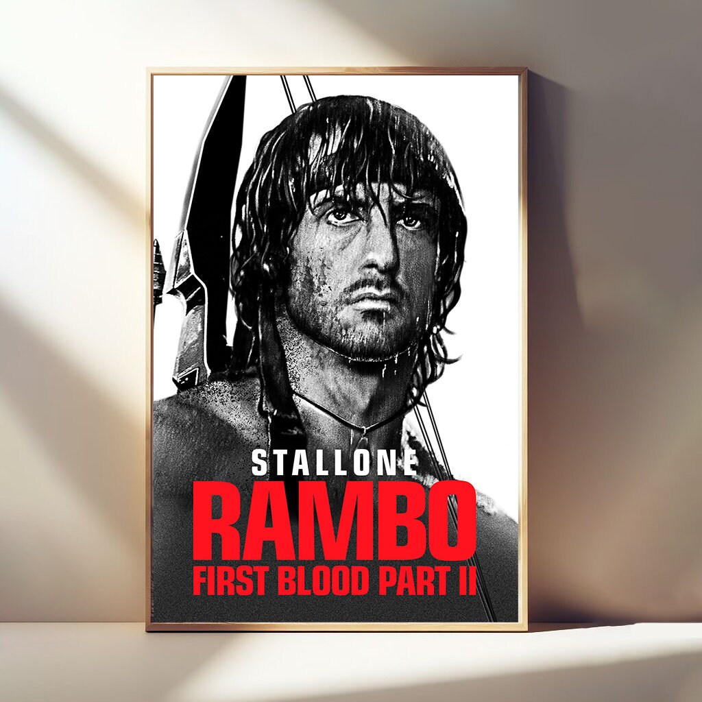 Rambo First Blood Part II Movies Posters, Room Decor Canvas Posters ...