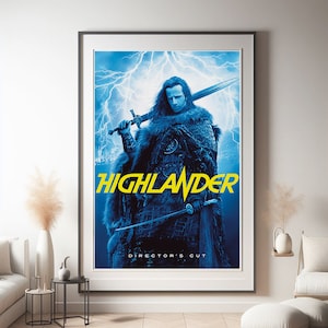 Highlander Movie Poster, Classic Film, Room Decor Canvas Posters, Wall ...