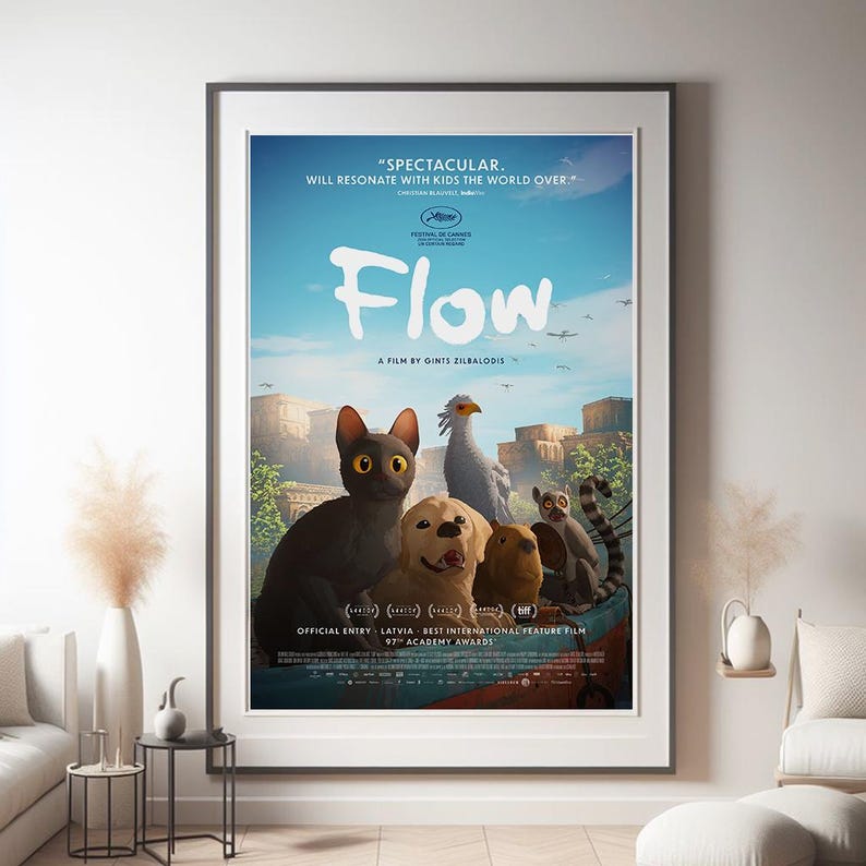 Flow Movie Poster, Classic Film, Room Decor Canvas Posters, Wall Art ...