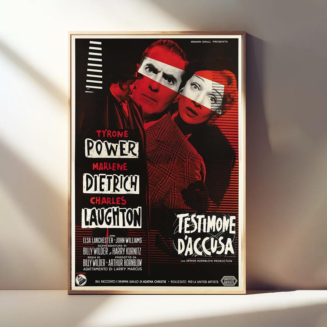 Witness for the Prosecution Movie Poster, Classic Film, Room Decor ...