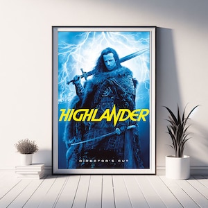 Highlander Movie Poster, Classic Film, Room Decor Canvas Posters, Wall ...