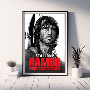 Rambo First Blood Part II Movies Posters, Room Decor Canvas Posters ...