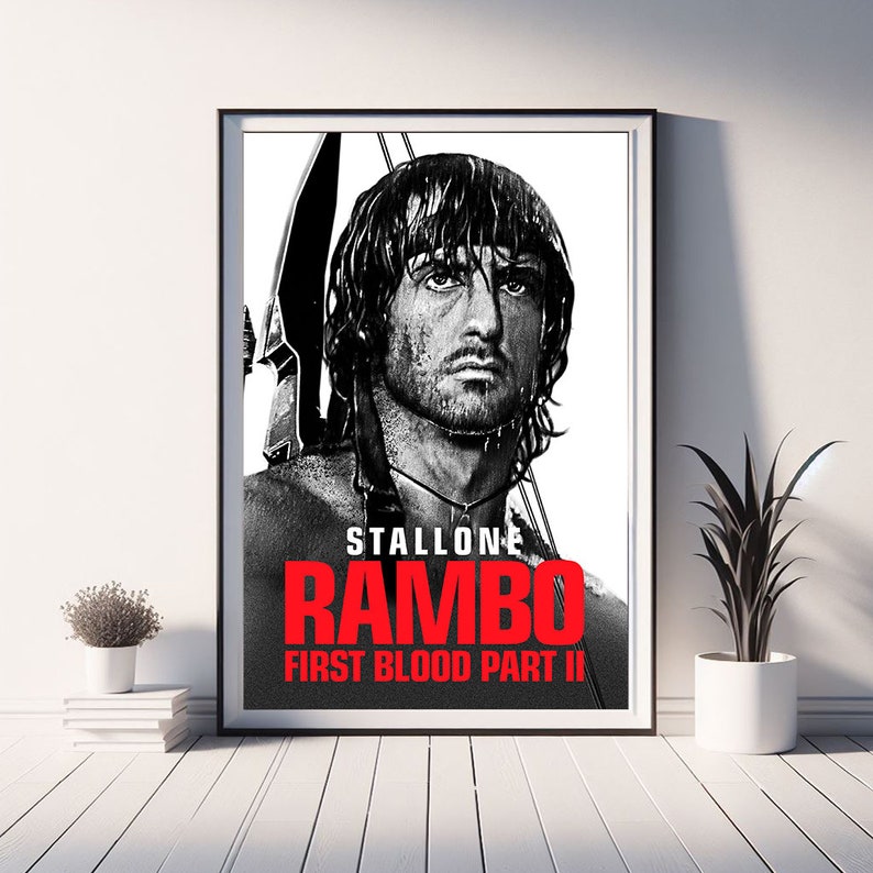 Rambo First Blood Part II Movies Posters, Room Decor Canvas Posters ...