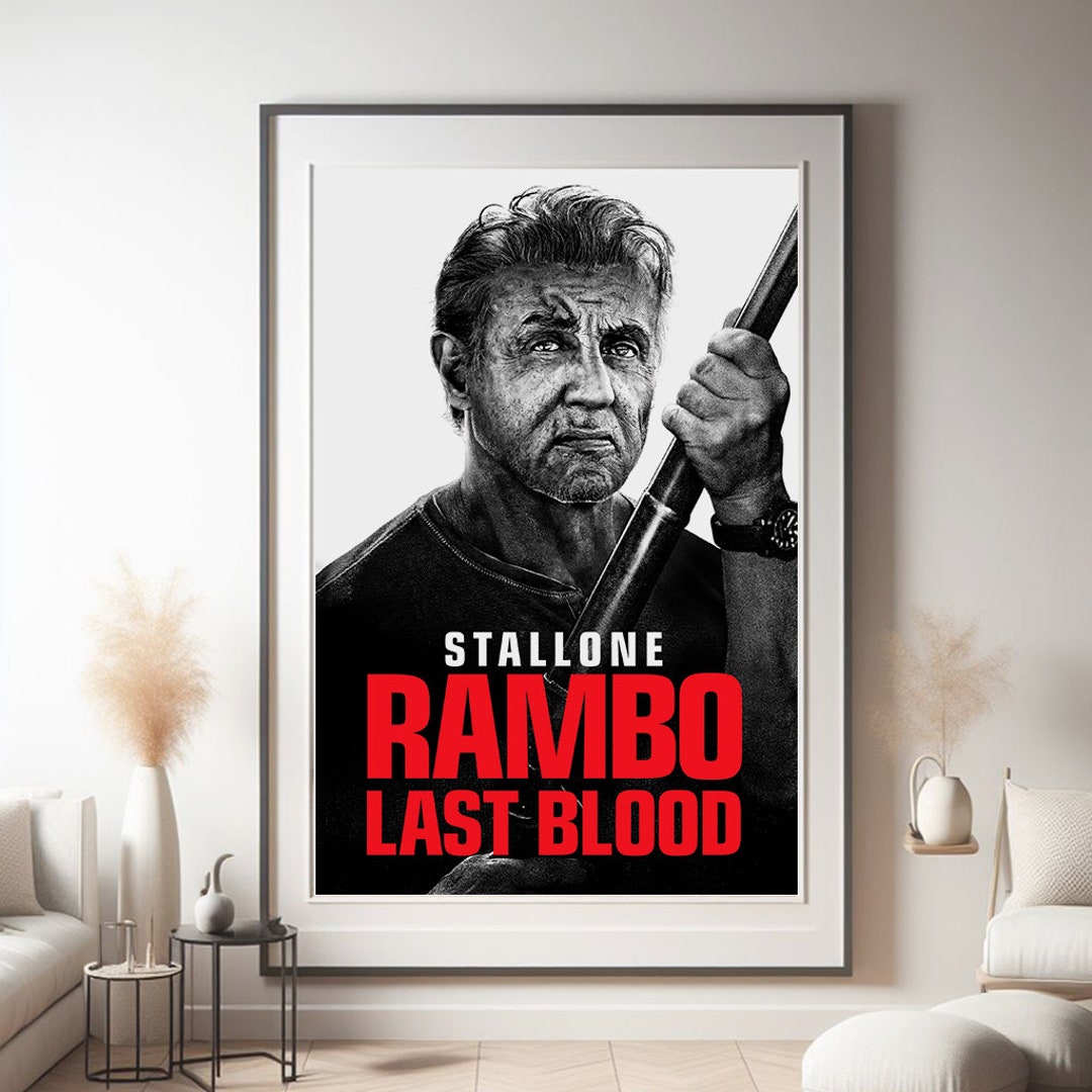 Rambo Last Blood Movies Posters, Paper Room Decor Posters, Classic Film ...