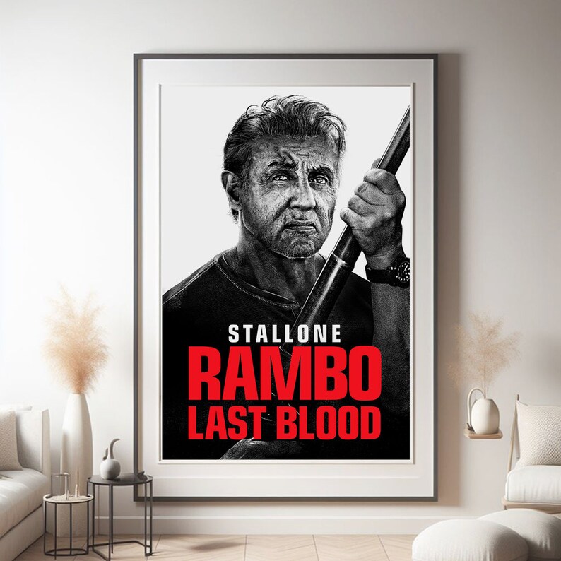 Rambo Last Blood Movies Posters, Paper Room Decor Posters, Classic Film, Wall Art Poster, Poster ...