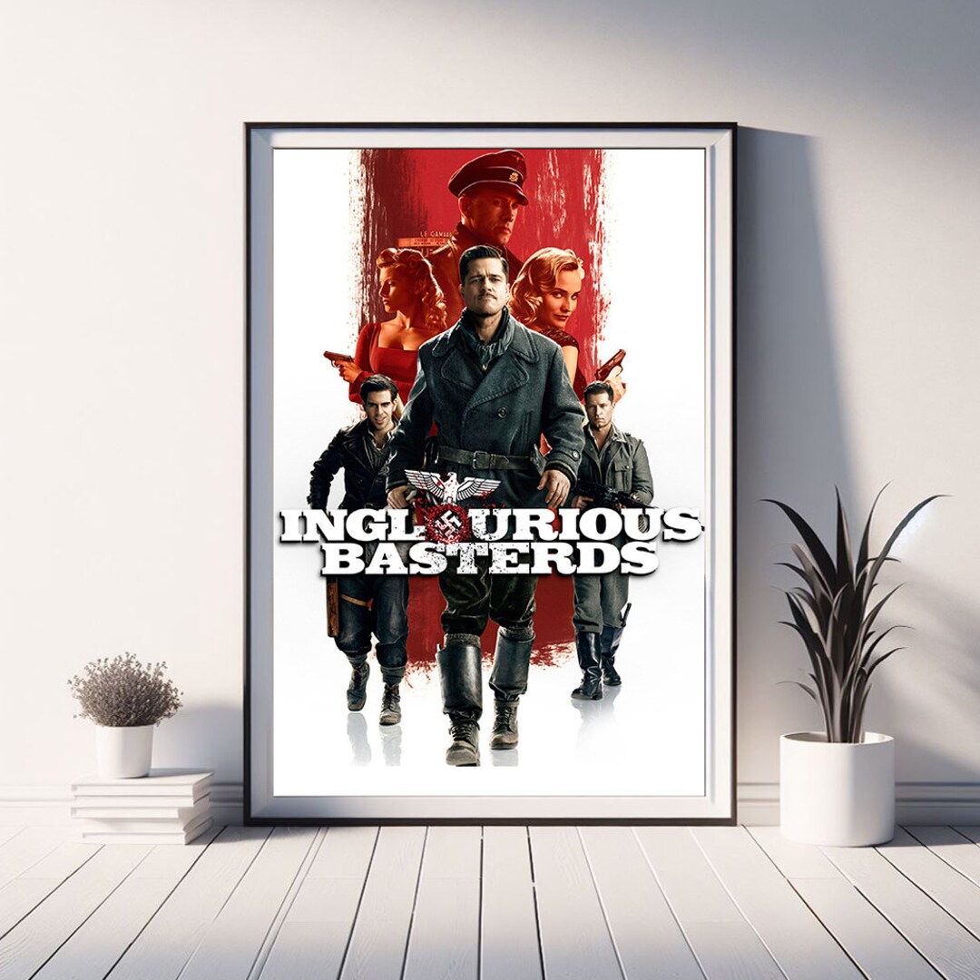 Inglourious Basterds Movie Poster, Classic Film, Room Decor Canvas ...