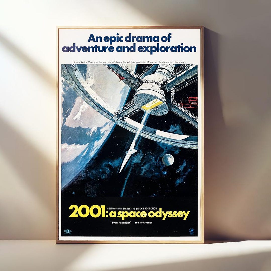 2001 A Space Odyssey Movie Poster, Classic Film, Room Decor Canvas ...
