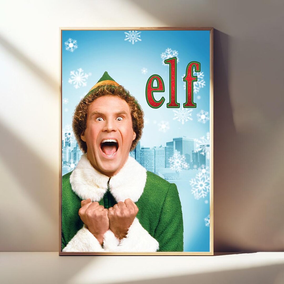 Elf Movie Poster, Classic Film, Room Decor, Canvas Posters, Wall Art ...