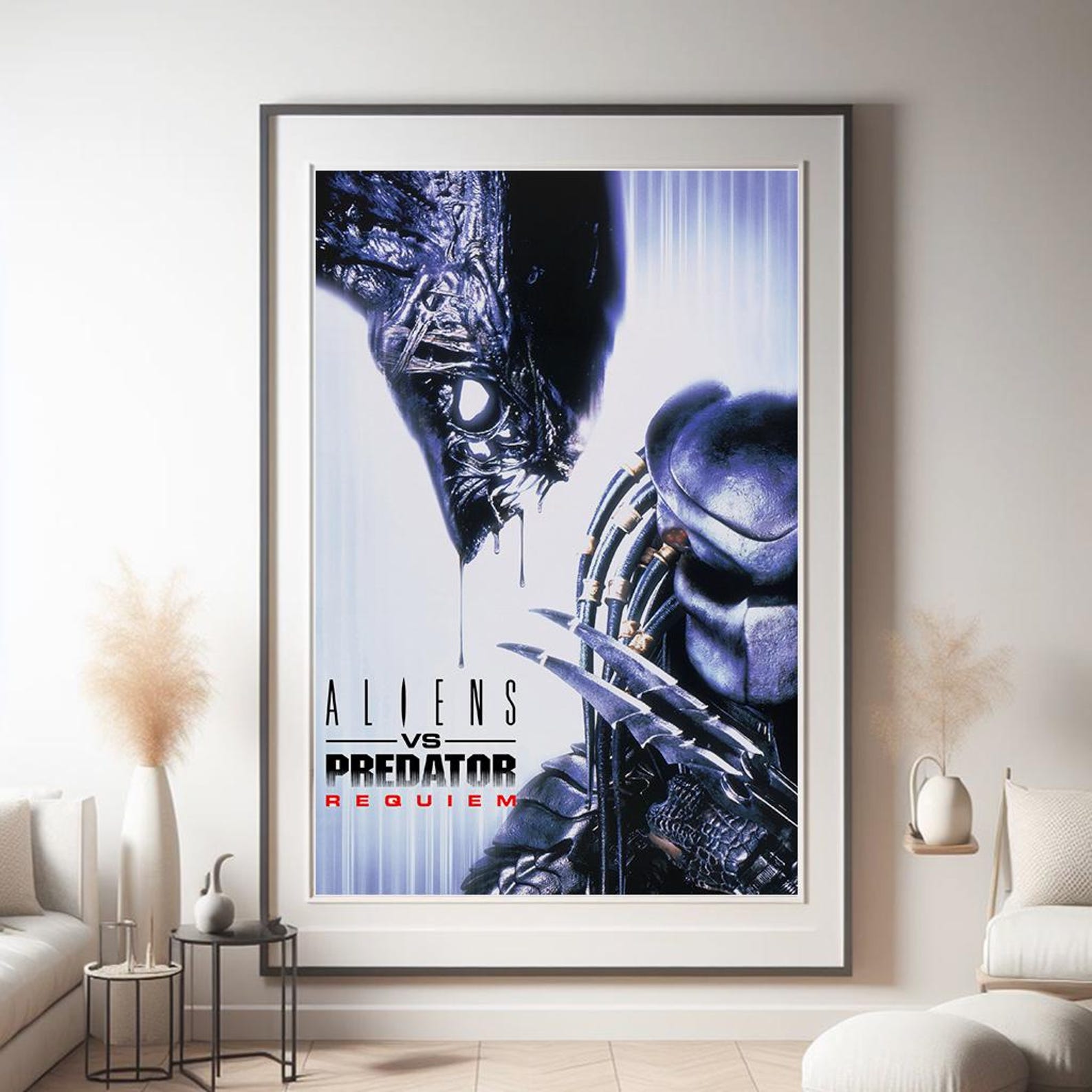 Alien Vs. Predator Movie Poster, Classic Film, Room Decor, Canvas ...