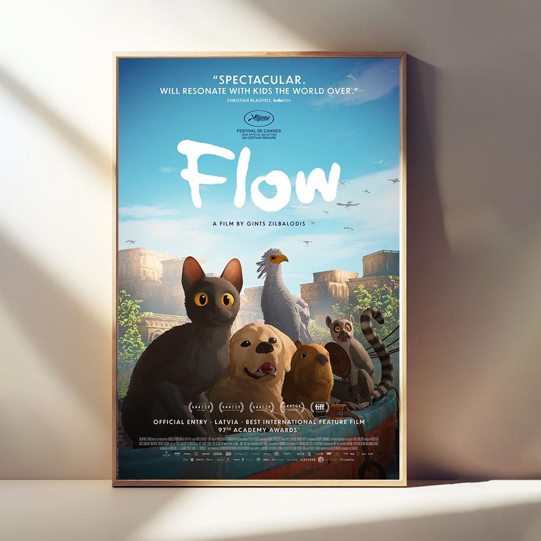 Flow Movie Poster, Classic Film, Room Decor Canvas Posters, Wall Art ...