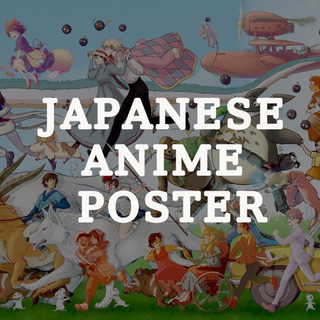 Japanese Anime Poster, Manga Wall Art Print, Anime Poster, Gift for ...