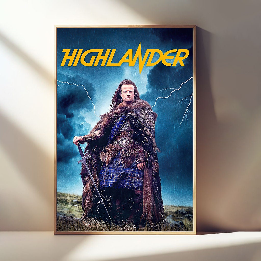 Highlander Movie Poster, Classic Film, Room Decor Canvas Posters, Wall ...