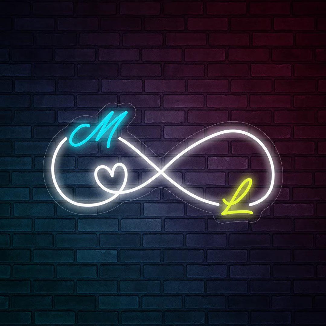 Custom Wedding Neon Sign, Personalized Gift for Him Her, Infinity Sign ...