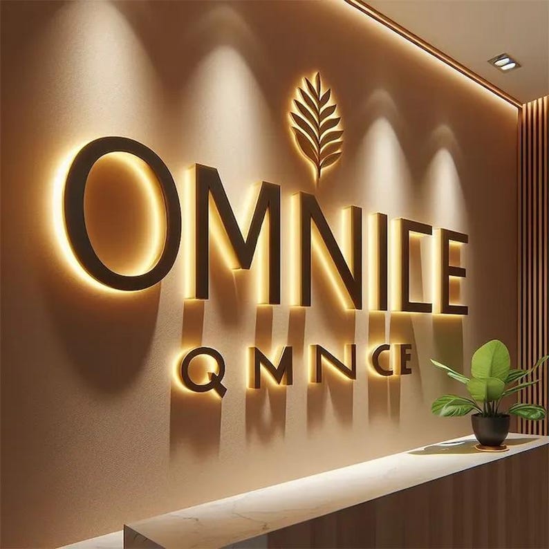 Custom 3D Backlit Studio Light Letter Sign Personalized Channel Letter ...