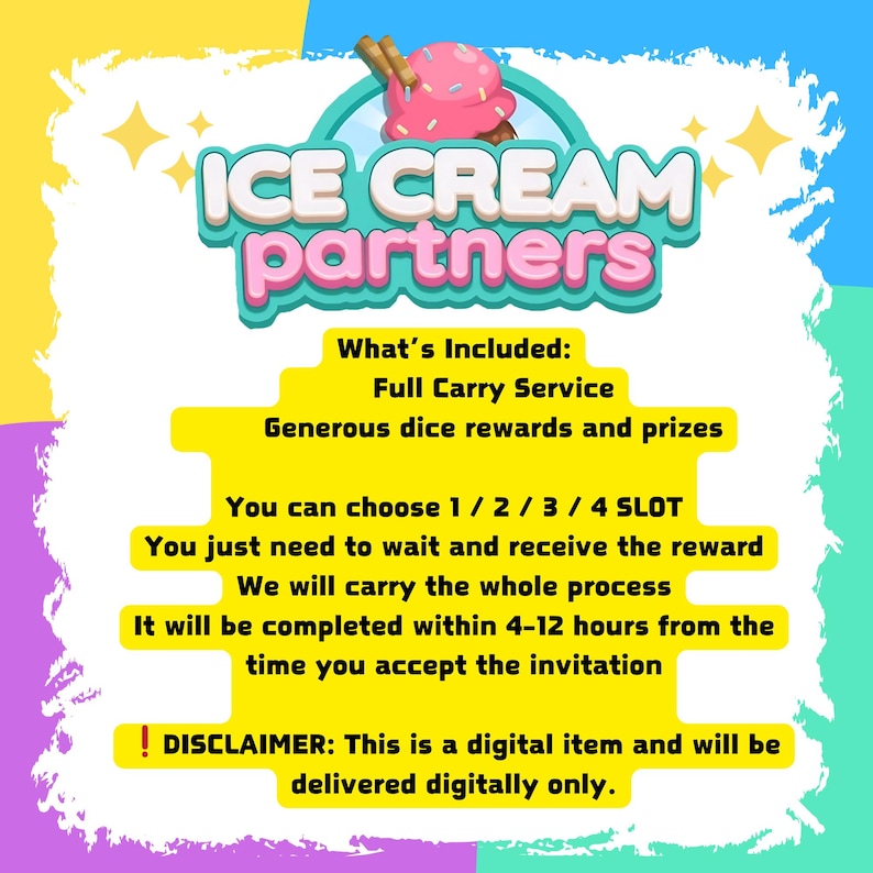 Monopoly Go - Ice Cream Partners Event - 2 Slot - Etsy