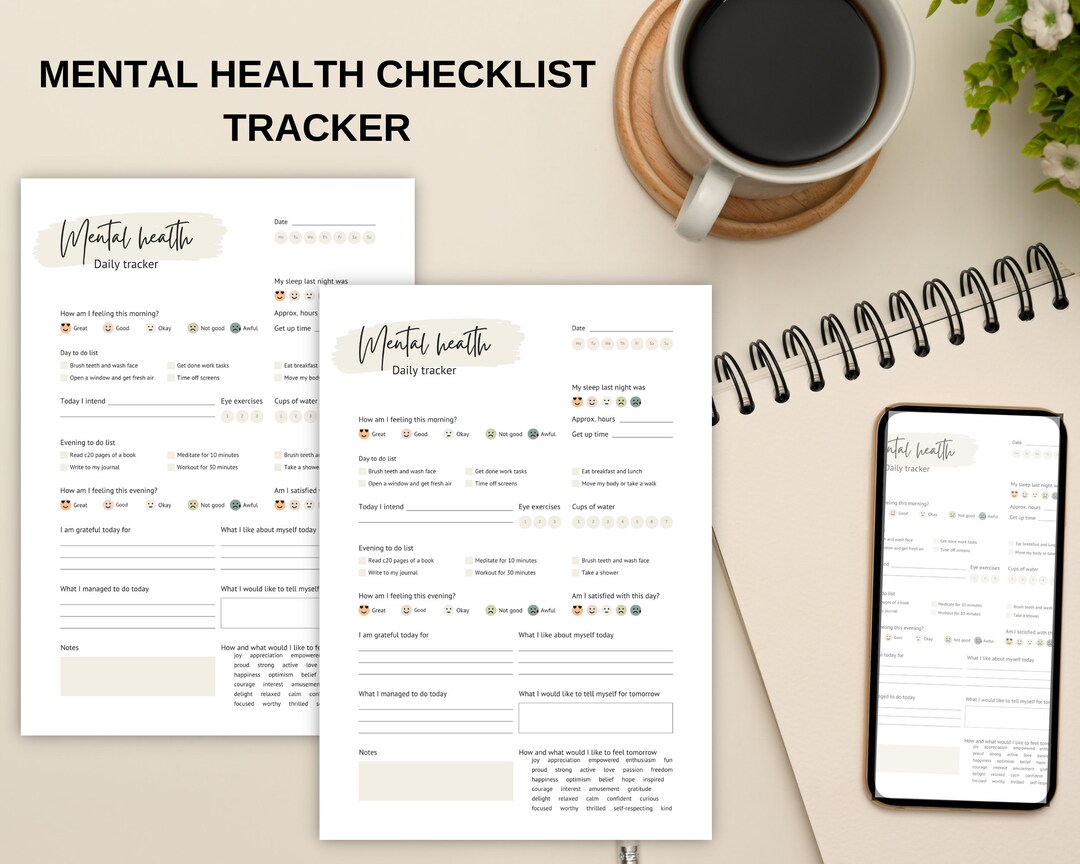 Health Checklist EDITABLE, Medical Organizer, Health Tracker, Wellness ...