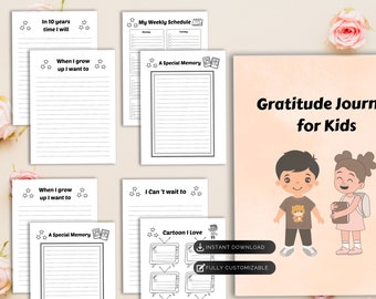 Kids Daily Gratitude Journal Printable Digital Journal for Kids - Etsy