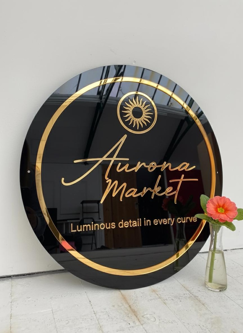 Custom Acrylic Business Logo Sign | Acrylic Welcome Sign | Salon Sign ...