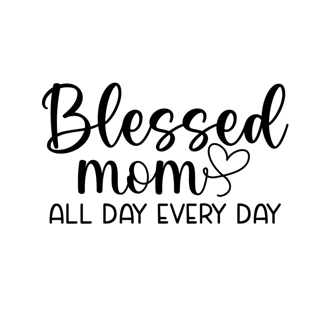 Blessed Mom SVG, Mom Svg, Mom Life Svg, Christian Svg, Religious Svg ...