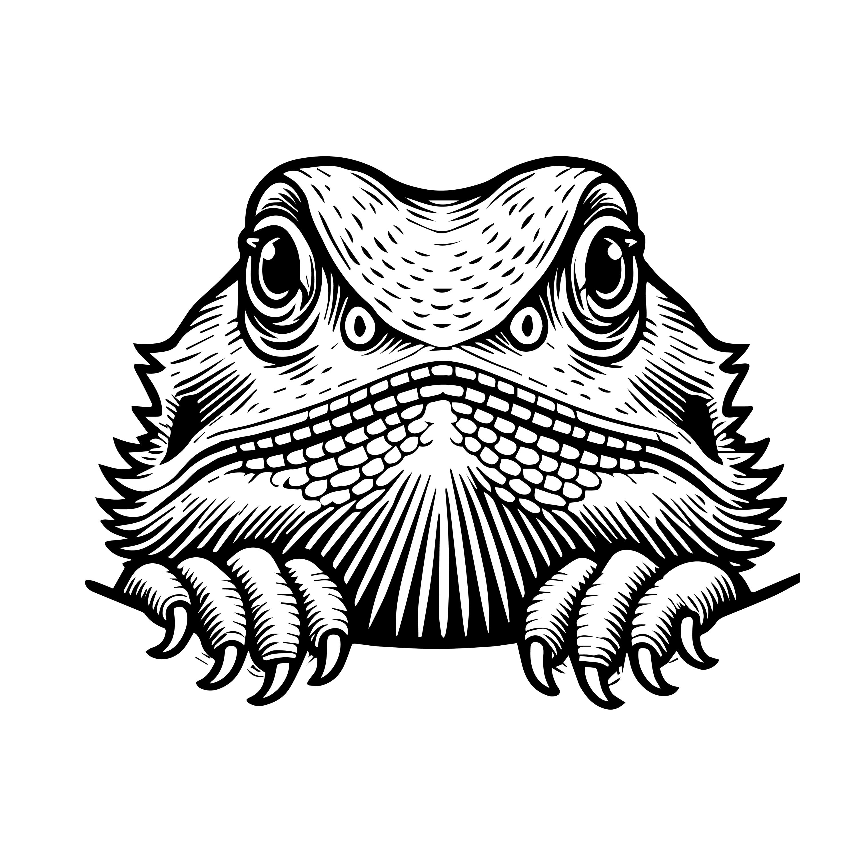 Peeking Bearded Dragon Head | Svg Png Eps | Vector Graphic Cut File ...