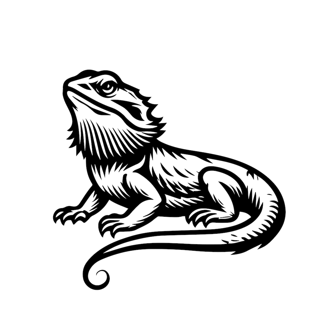 Bearded Dragon Design | Svg Png Eps| Vector Graphic Cut File Laser Clip ...