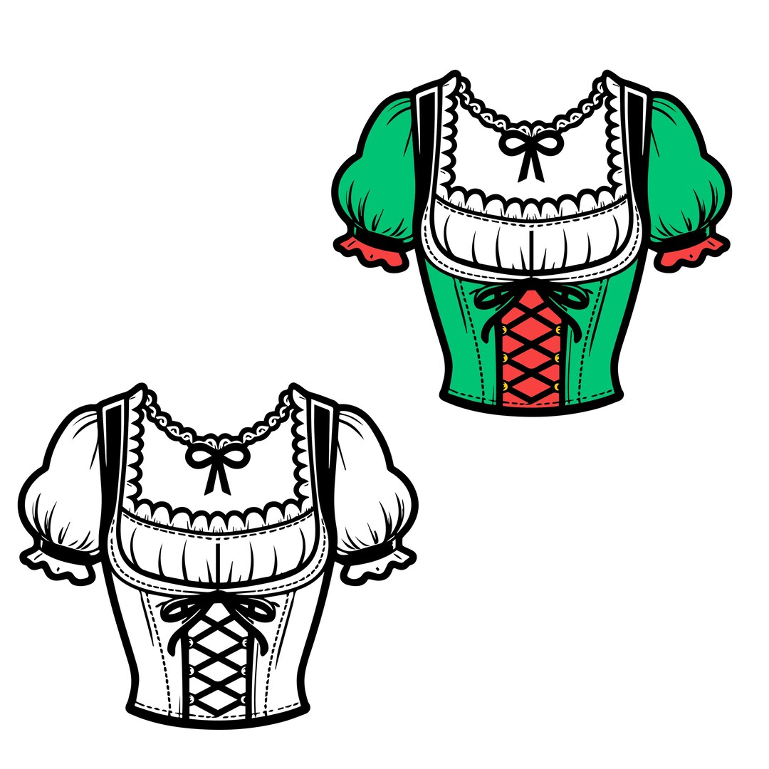 Dirndl Costume Svg, Bavarian Octoberfest Costume Svg, Prost Beer ...