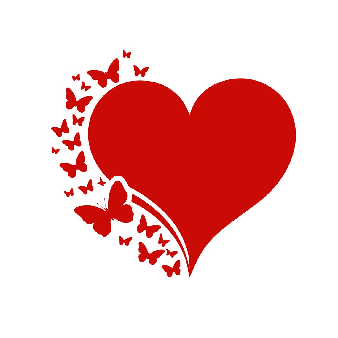 Butterfly Heart SVG, Valentine SVG, Valentines Day Shirt SVG, Love Svg ...