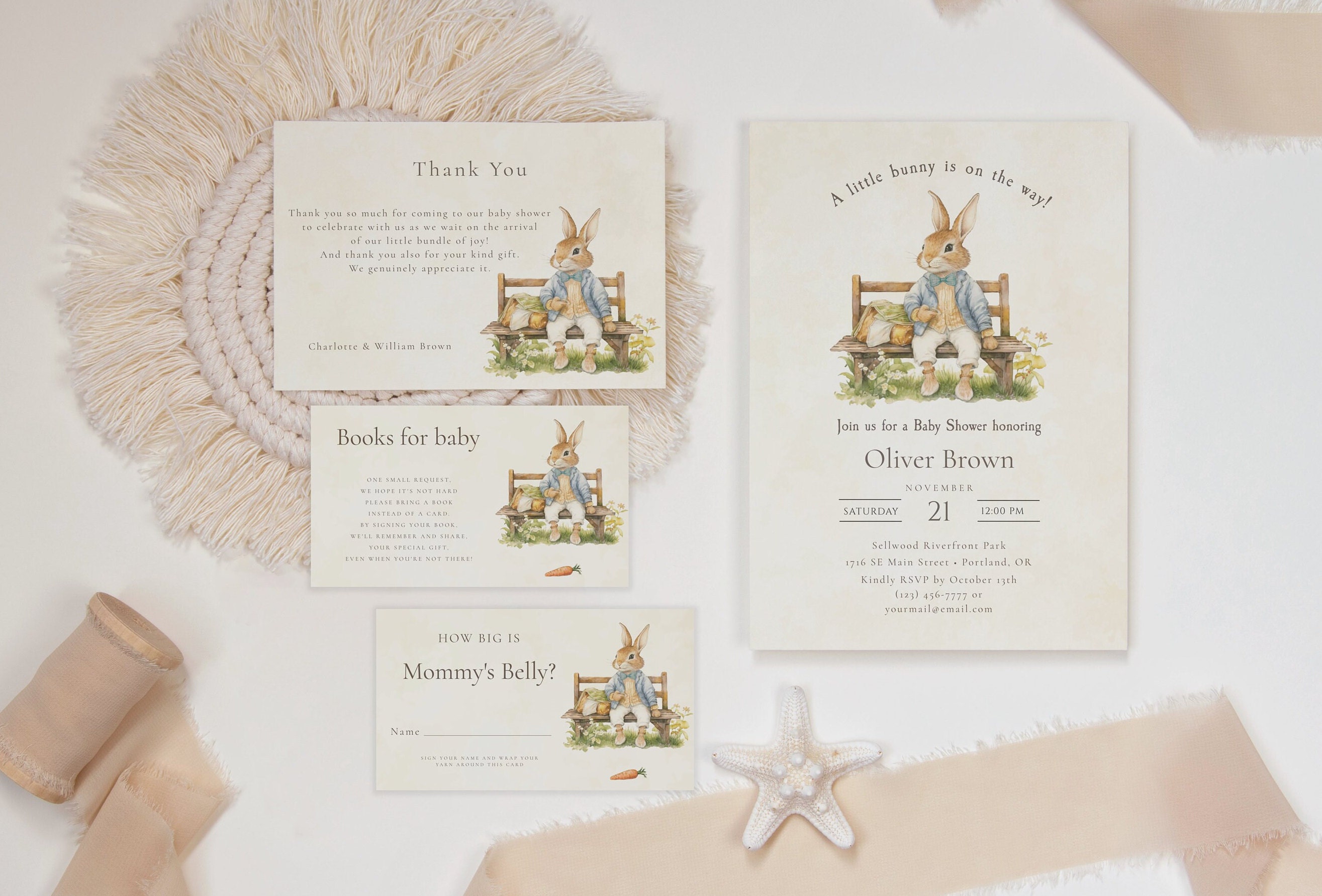 Editable Peter Rabbit Baby Shower Invitation Bundle, Vintage Peter ...