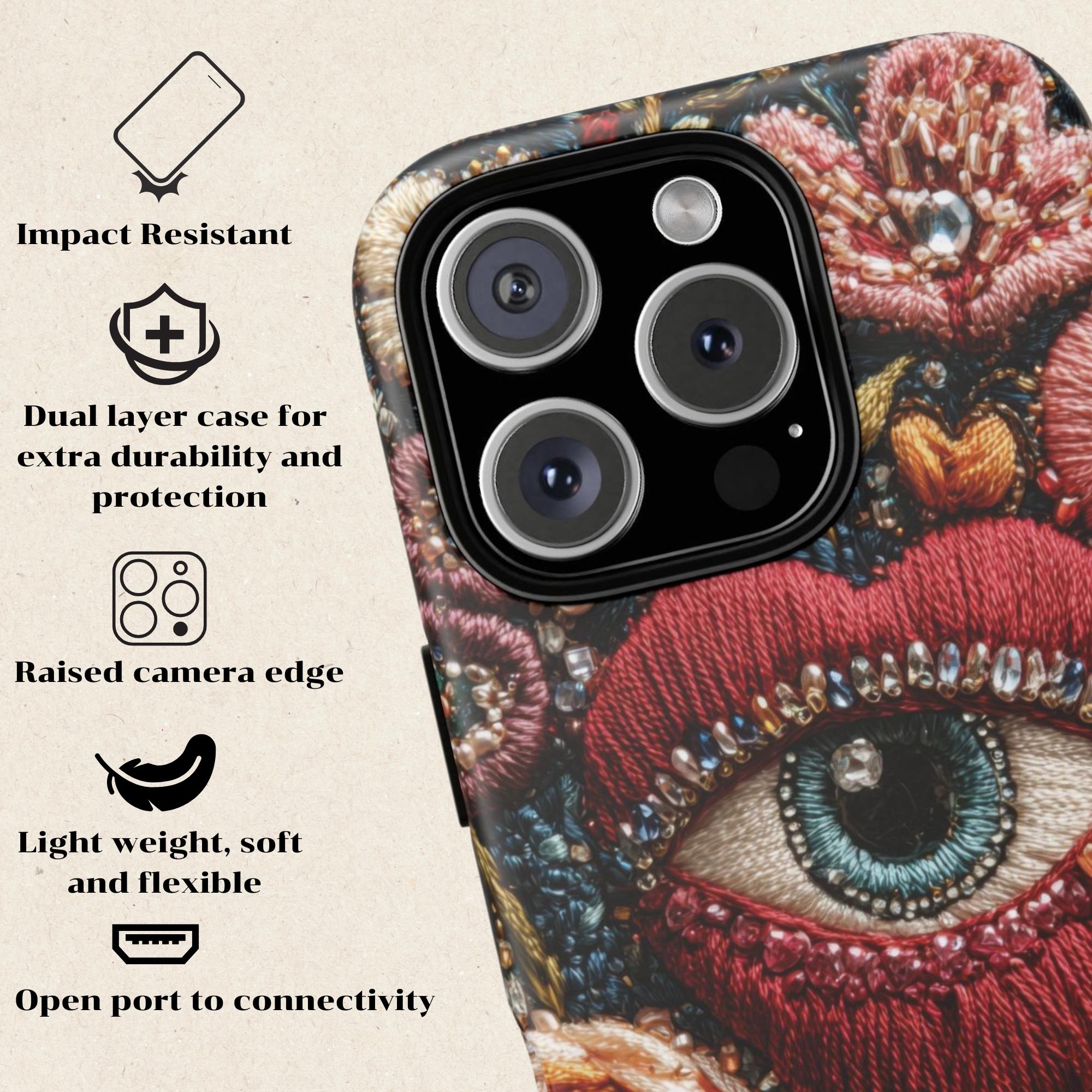 Creepy Eyes Phone Case Evil Eye Horror Grunge Cover Aesthetic Casing ...