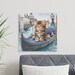 Venice Cat Gondola Wall Art, Cute Kitten on Gondola Print, Italy ...