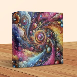 Colorful Psychedelic Art Print, Vibrant Abstract Wall Decor, Large ...