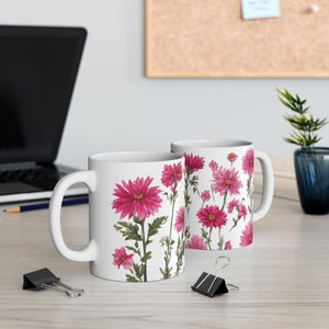 Fuchsia Flowers Mug, Fuchsia Wildflowers Mug, Spring Flowers Lover Gift ...