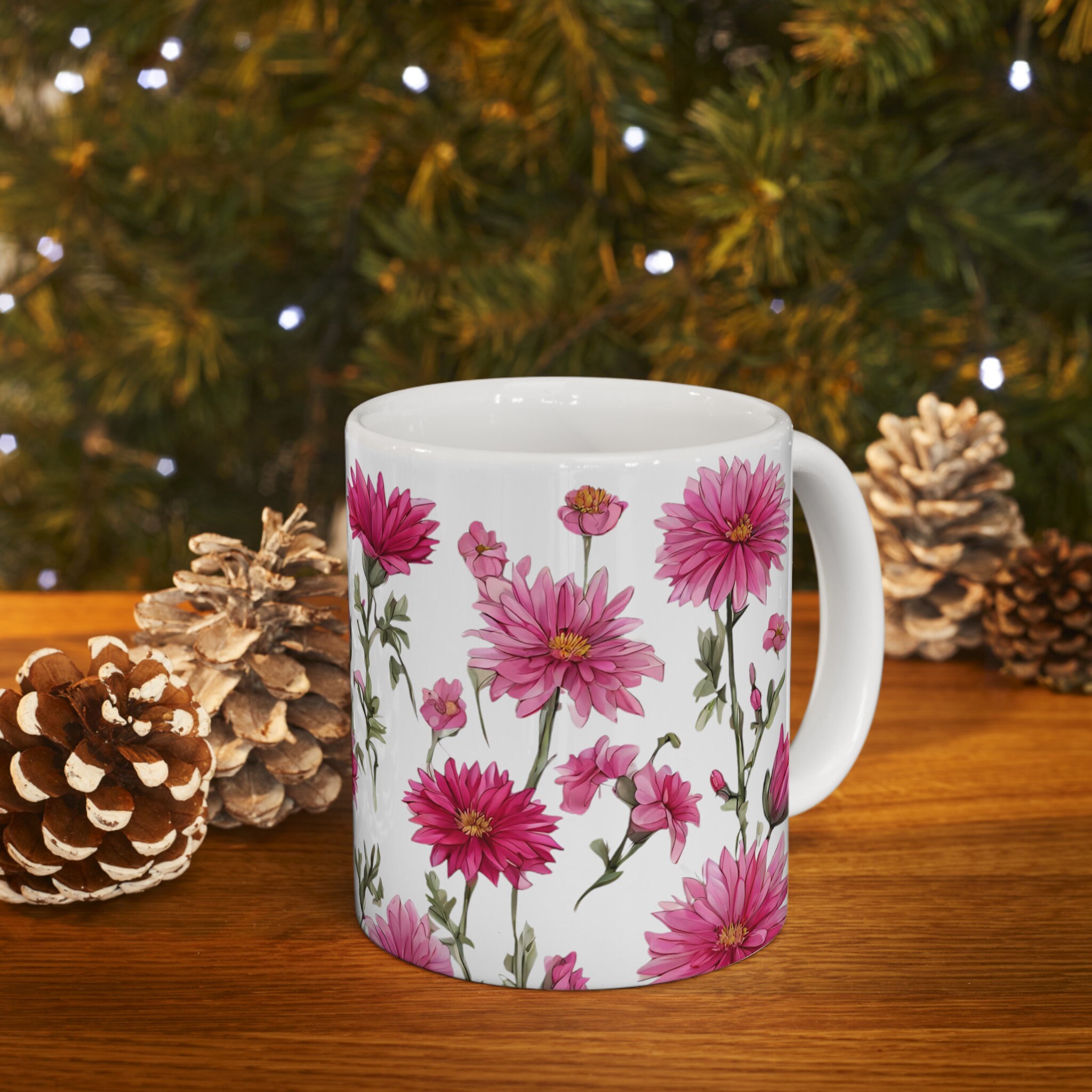 Fuchsia Flowers Mug, Fuchsia Wildflowers Mug, Spring Flowers Lover Gift ...