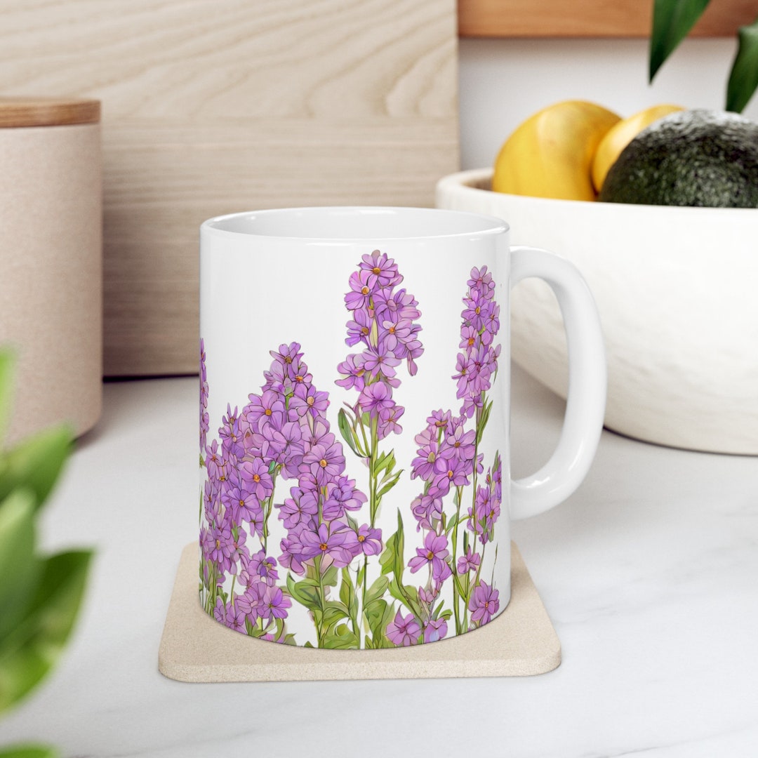Violet Flowers Mug, Violet Wildflowers Mug, Spring Violet Flowers Lover ...