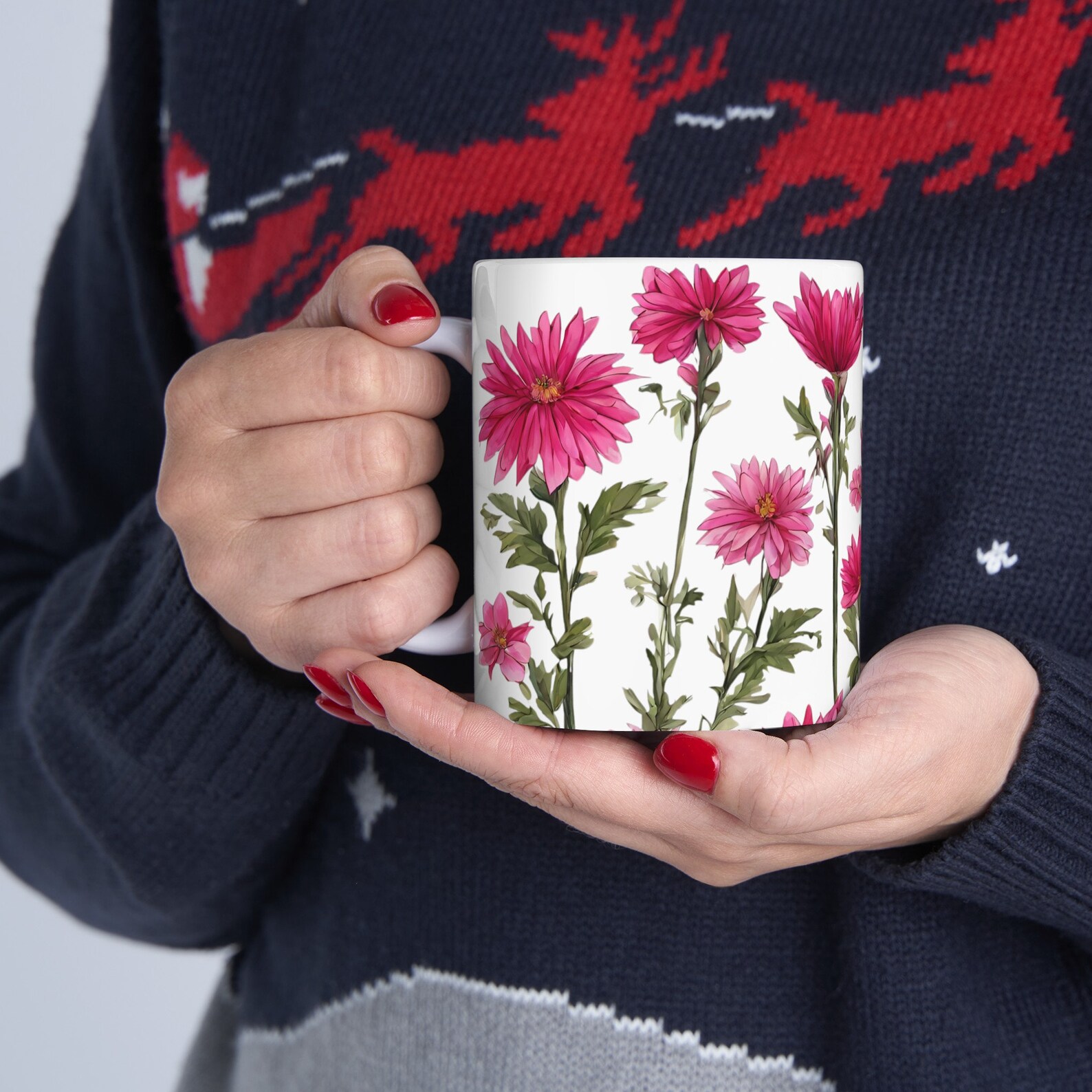 Fuchsia Flowers Mug, Fuchsia Wildflowers Mug, Spring Flowers Lover Gift ...