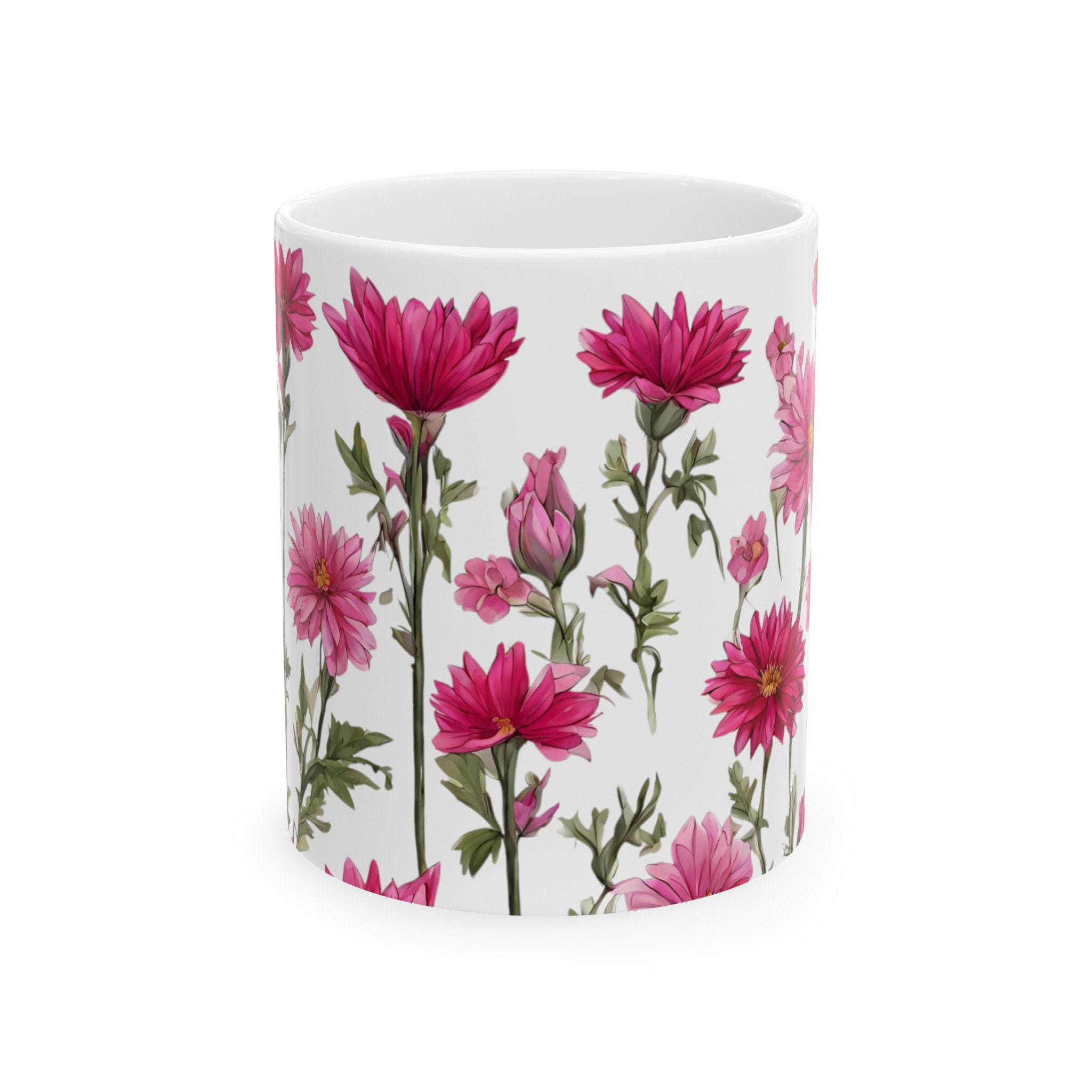 Fuchsia Flowers Mug, Fuchsia Wildflowers Mug, Spring Flowers Lover Gift ...