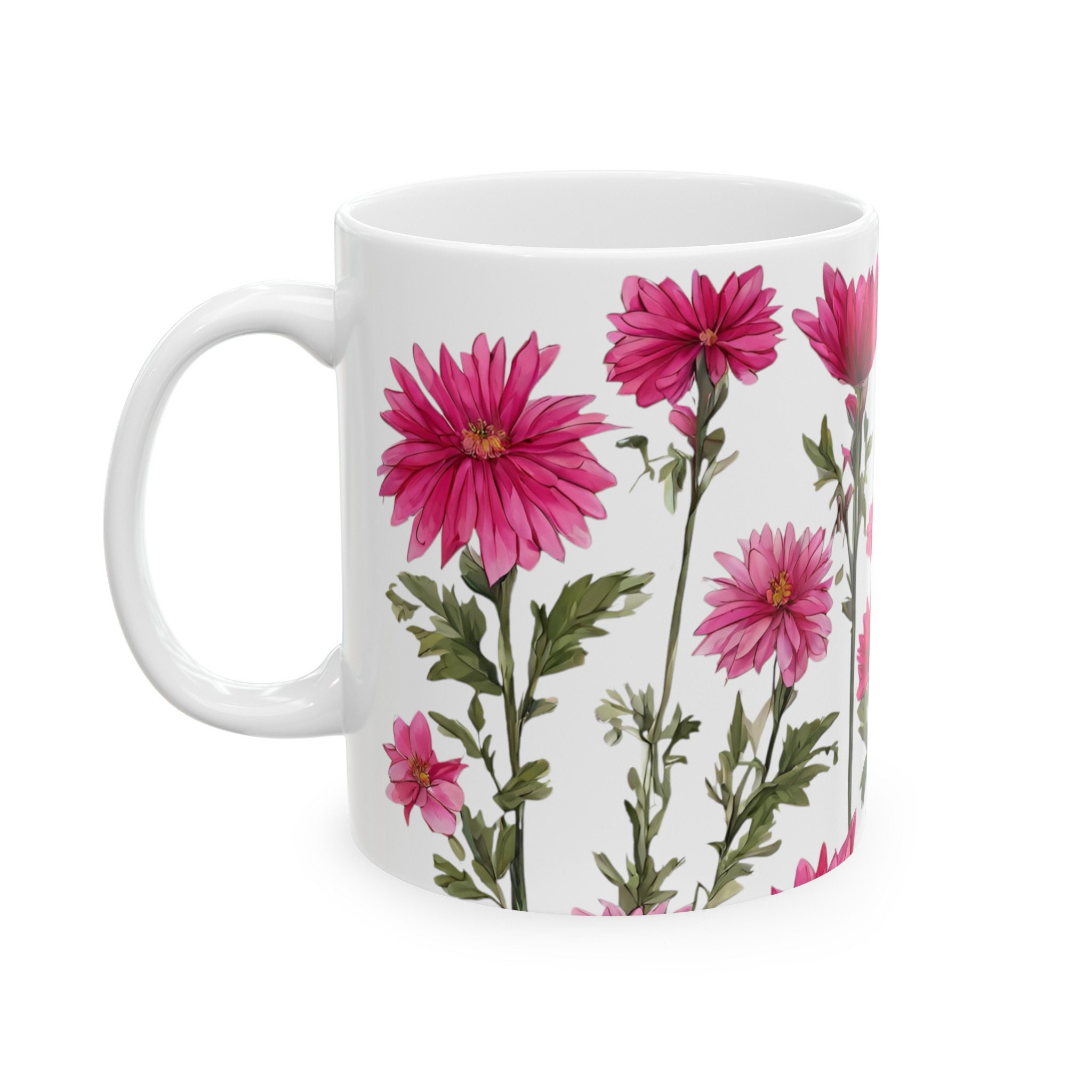 Fuchsia Flowers Mug, Fuchsia Wildflowers Mug, Spring Flowers Lover Gift ...