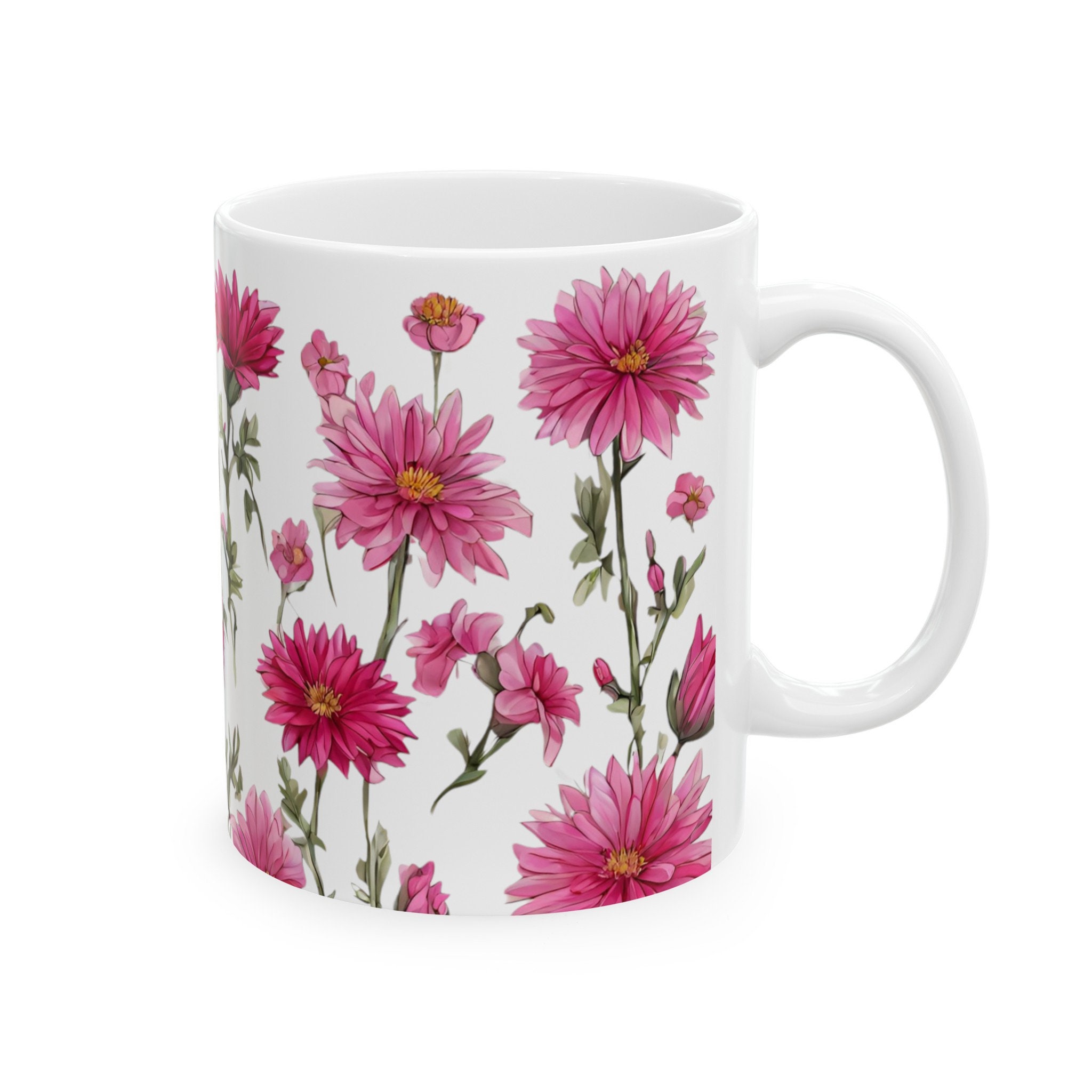 Fuchsia Flowers Mug, Fuchsia Wildflowers Mug, Spring Flowers Lover Gift ...