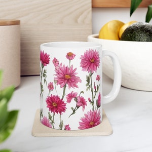 Fuchsia Flowers Mug, Fuchsia Wildflowers Mug, Spring Flowers Lover Gift ...