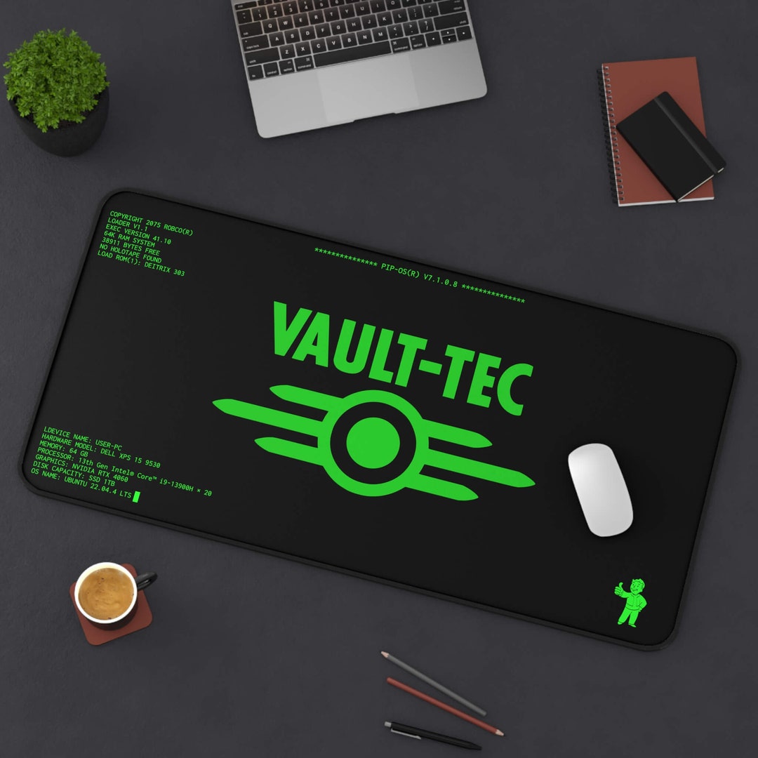 Customizable Fallout Themed Desk Mat for Gamers Personalized Computer ...