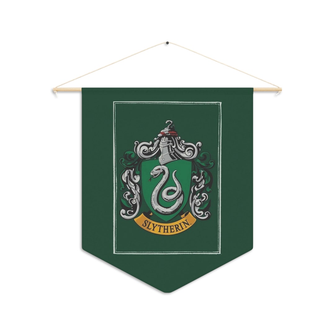 Magical Slytherin Banner Harry Potter Room Decoration bordered Logo - Etsy