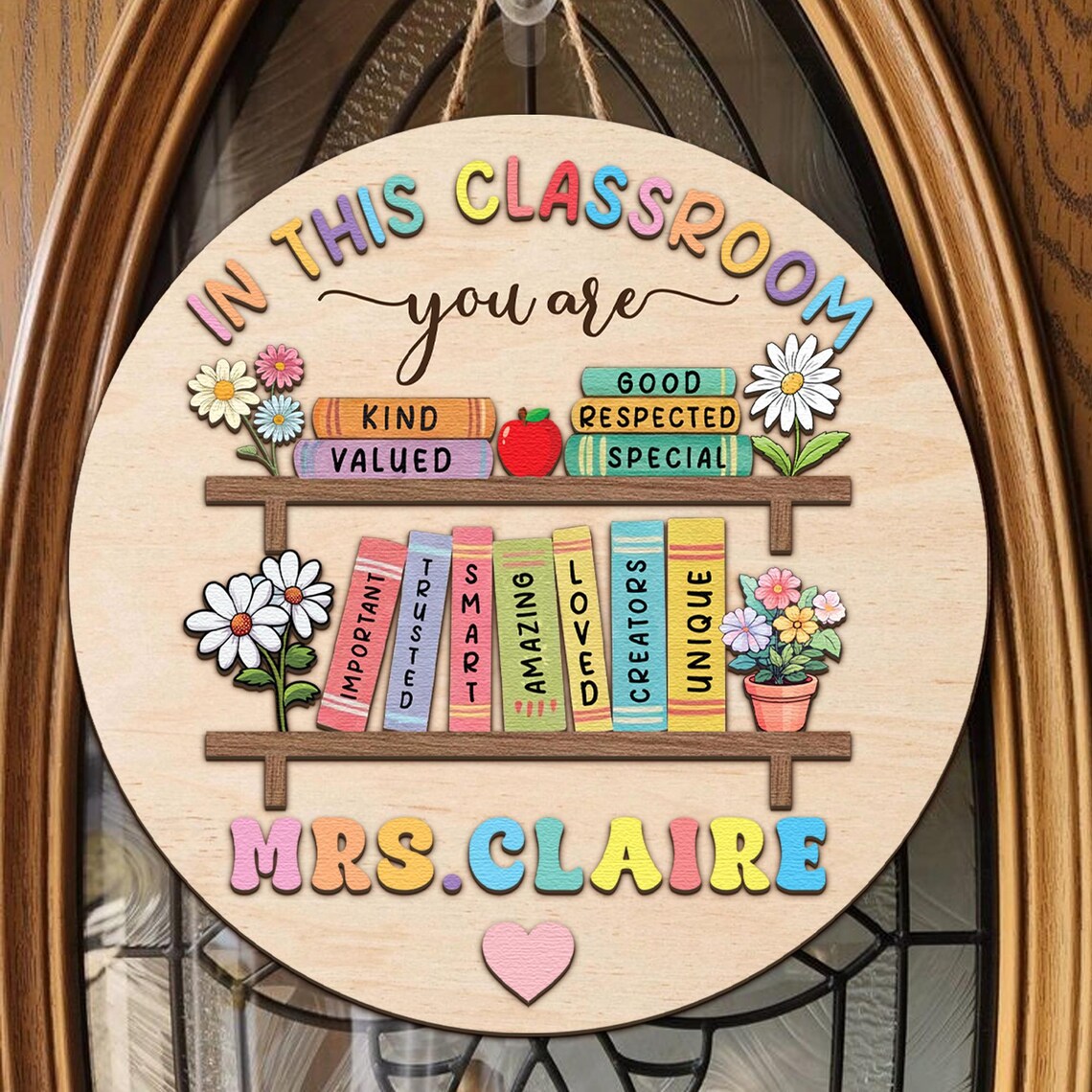 Custom Teacher 3D Door Sign, in This Classroom You Are, Teacher Door ...