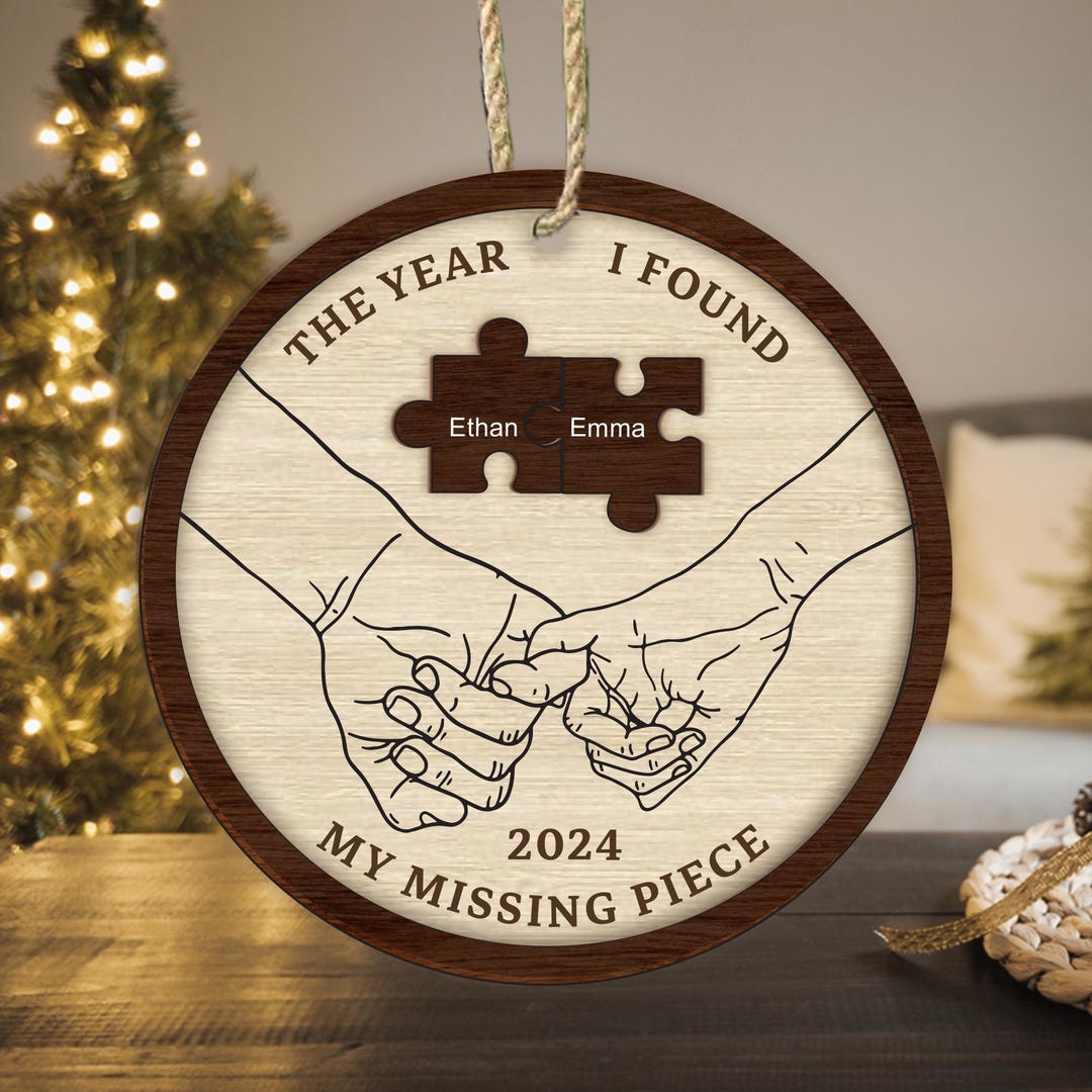 2-layered the Year I Found My Missing Piece Couple Ornament, Couple ...