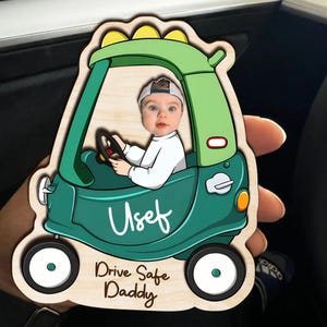 Personalized Dad Photo Car Visor Clip, Custom Photo Car Visor Clip ...