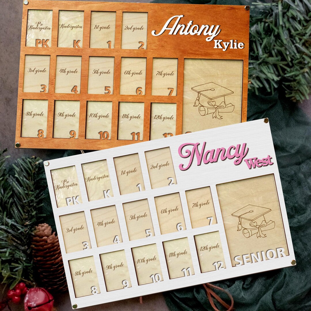 Personalized Grade School Picture Frame, Pre K to Graduation School ...